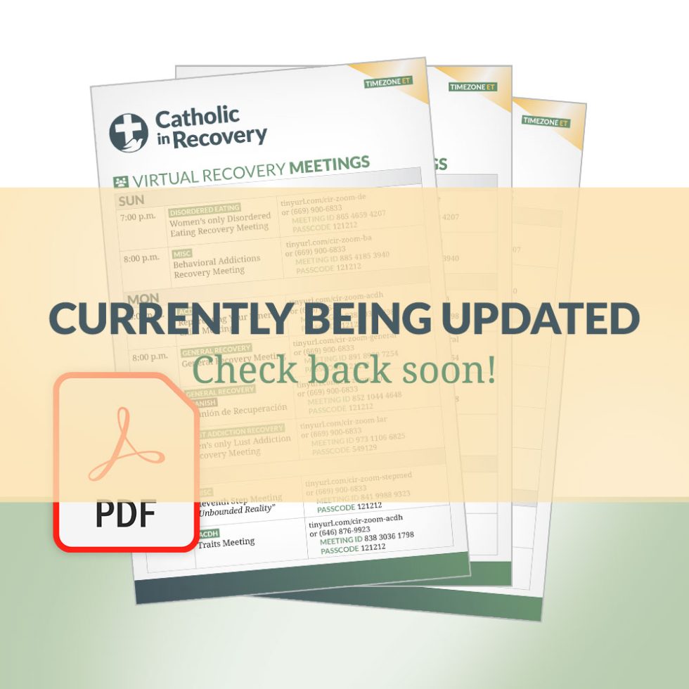 Meetings | Catholic in Recovery